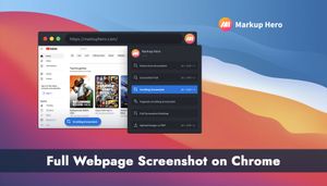 Capture Full Webpage Screenshots on Chrome with Markup Hero
